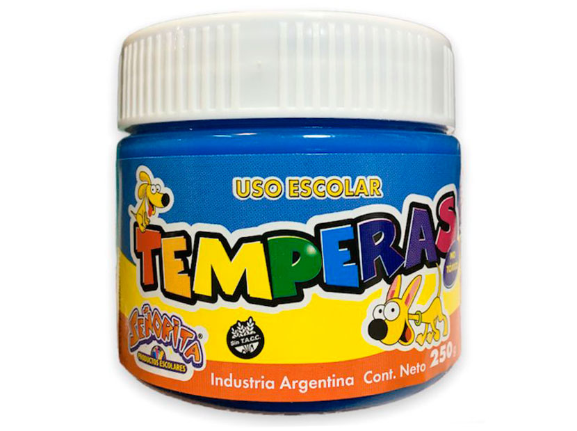 codigo 1030211 precio 930 . 00 10302 11 tempera pote celeste 250gr se orita